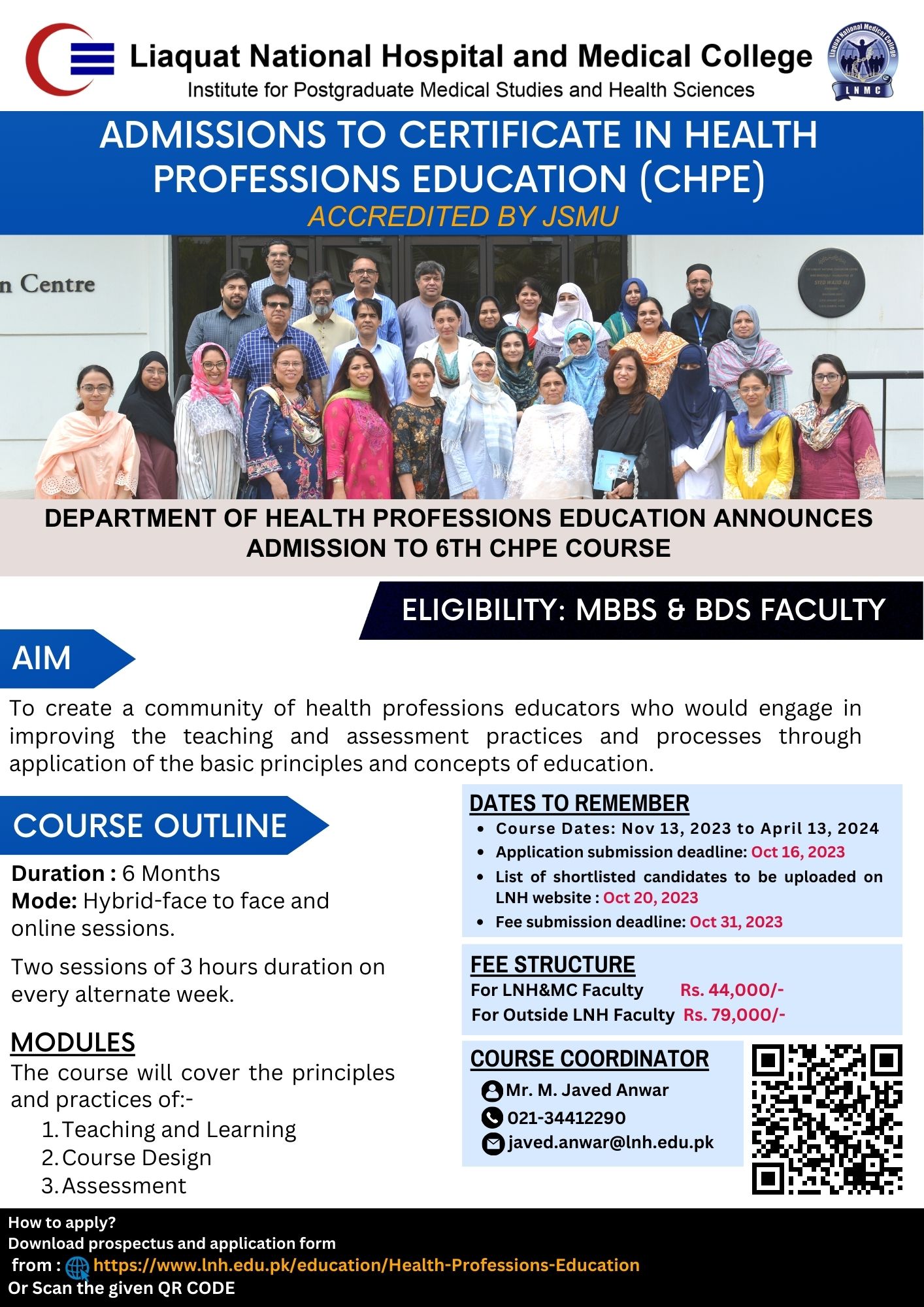 Certificate in Health Professions Education (CHPE Batch 6)