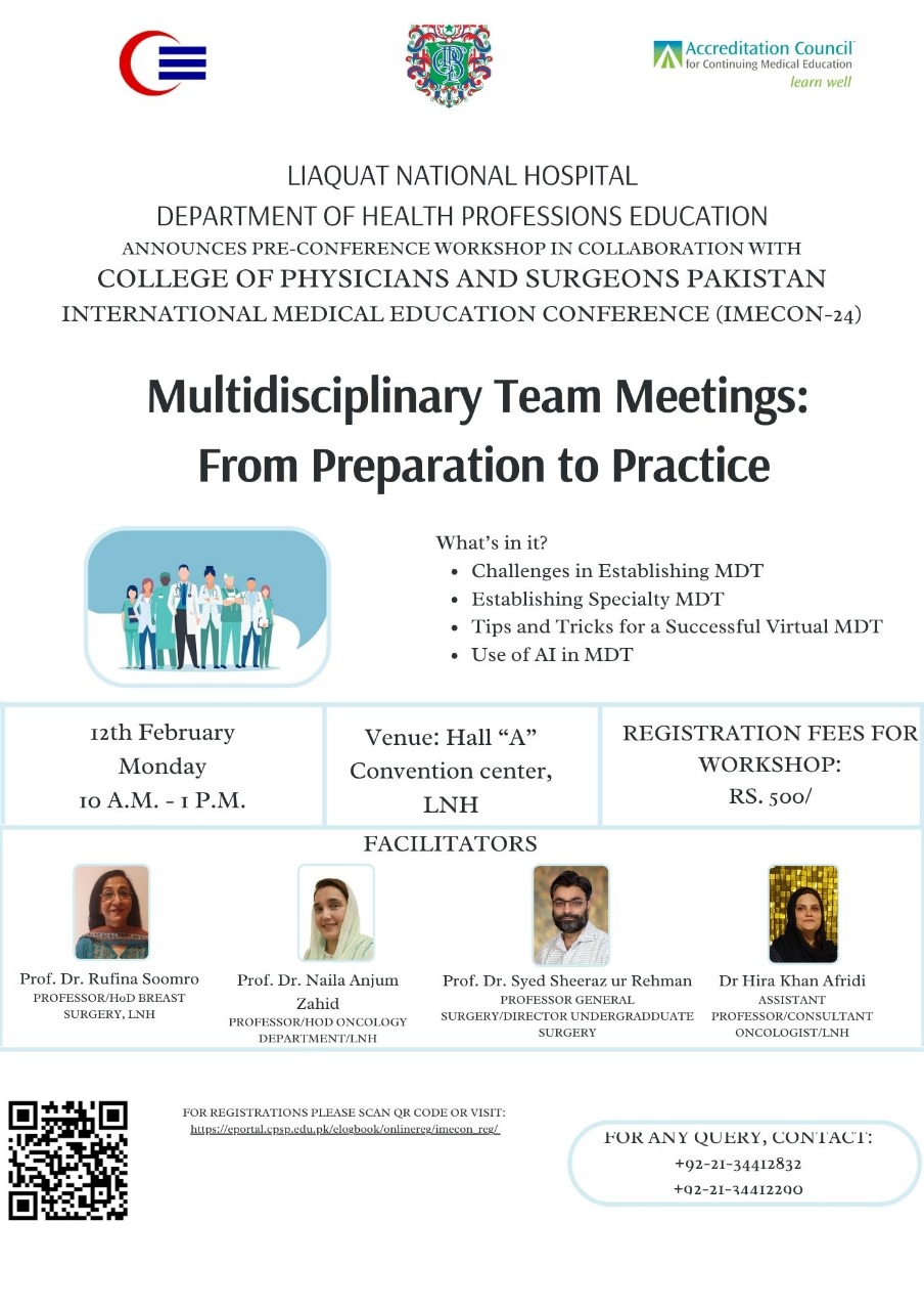 IMECON-24 | Pre-conference workshop on Multidisciplinary Team Meeting ...