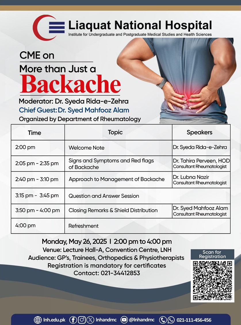 CME on More than Just a Backache | May 26, 2025