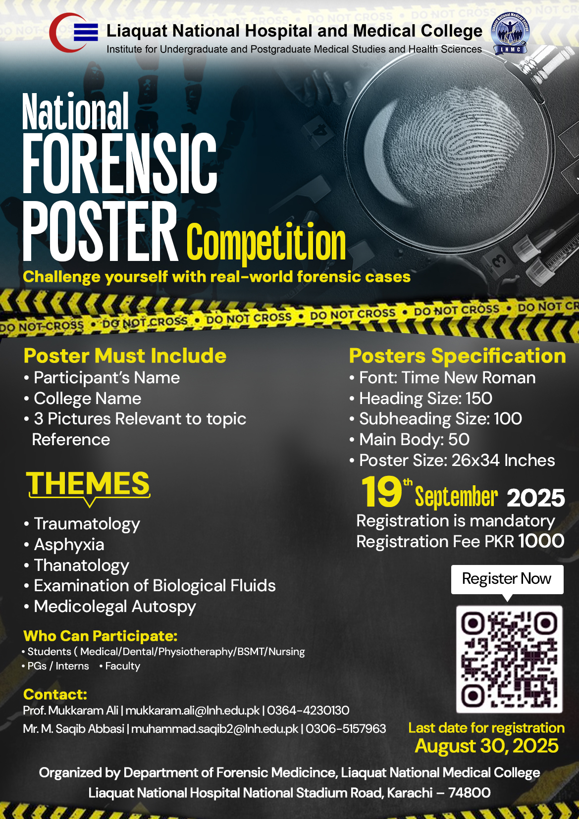 National Forensic Poster Competition, Sep 19, 2025