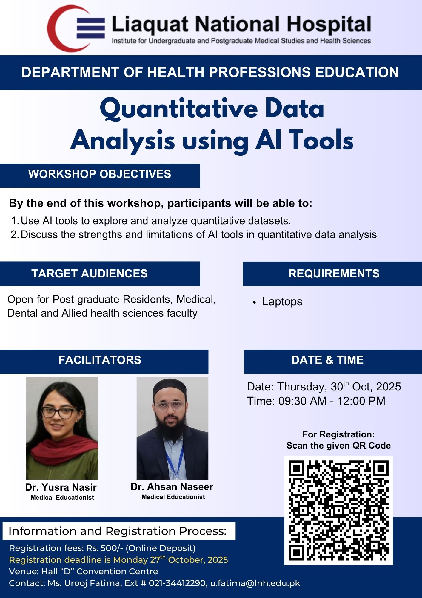 WORKSHOP ON QUANTITATIVE DATA ANALYSIS USING AI TOOLS